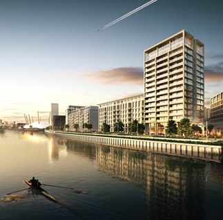 Riverside development